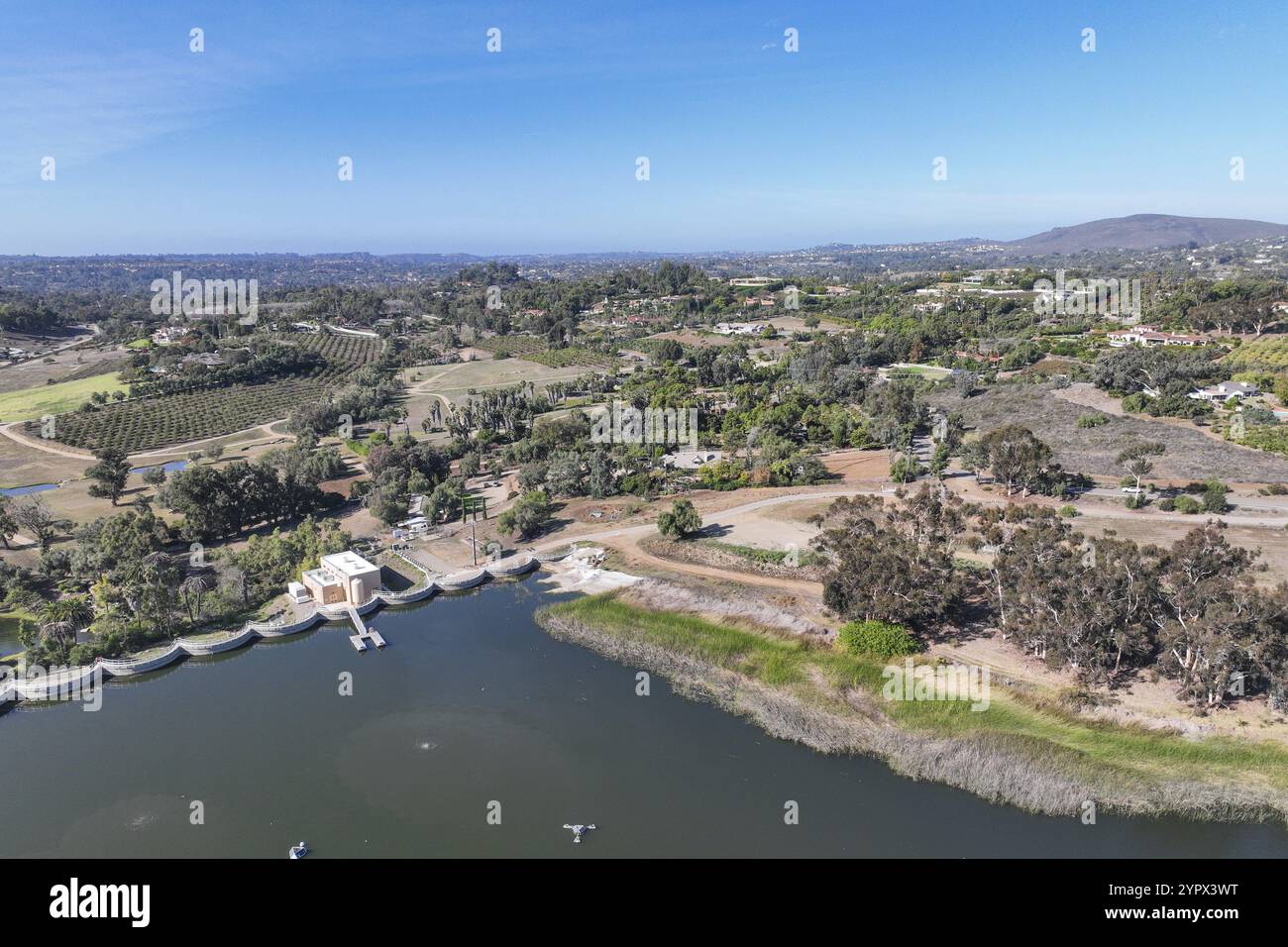 Aerial large empty water reservoir hi-res stock photography and images ...