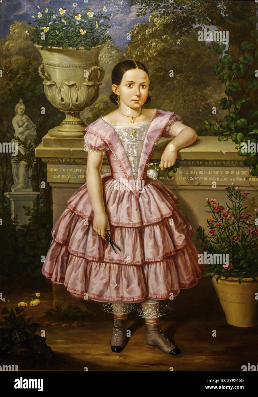 Maria Concepcion Montaner portrait, 1807, Gabriel Reines Pocovi, majorcan school, Nins ...