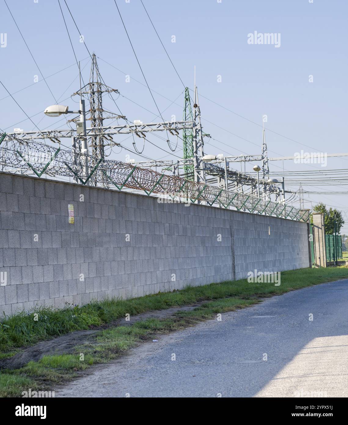 Barbed wire fence. Coiled barbed wire fencing. Restricted area Stock ...