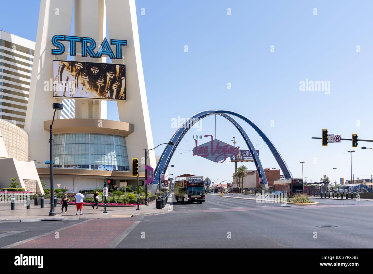 The new Gateway Arches in downtown Las Vegas, Nevada, United States ...