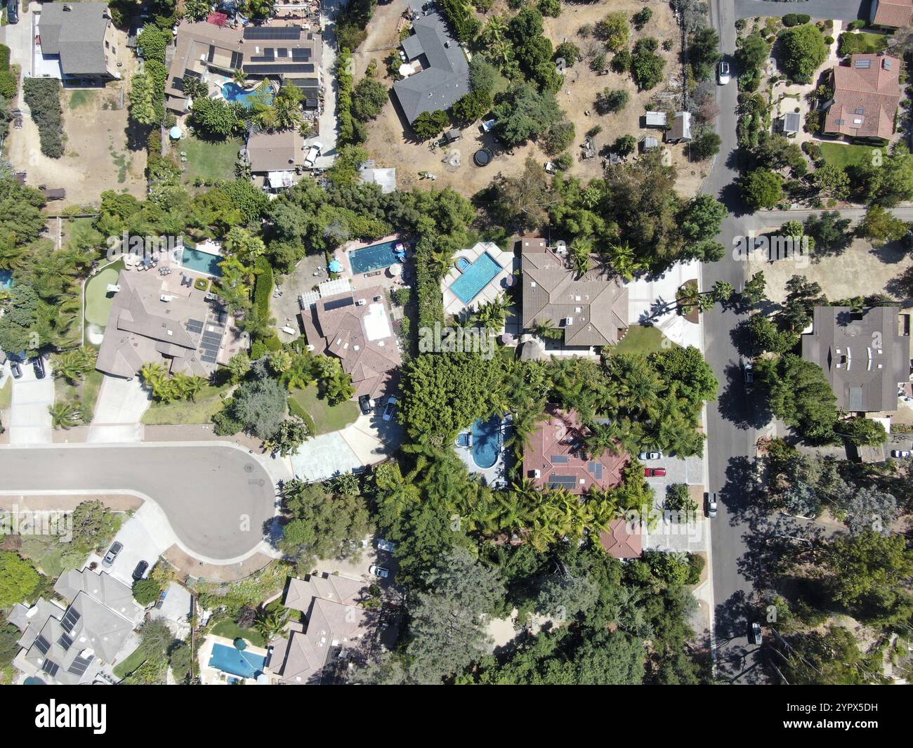 Aerial top down villa in hi-res stock photography and images - Alamy