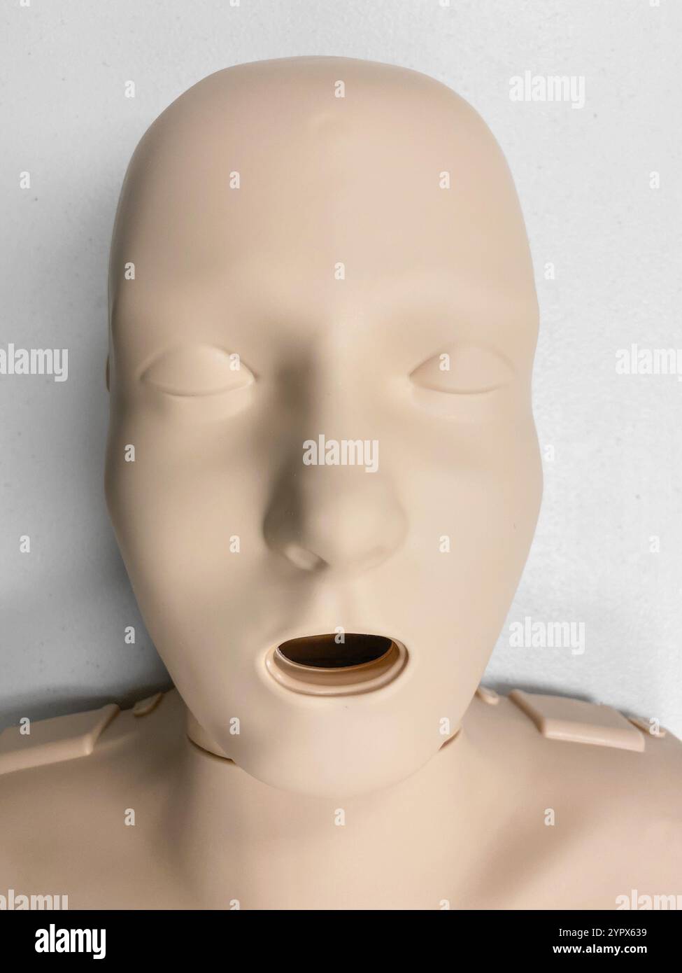 CPR dummy on white background for first aid and cardiopulmonary ...