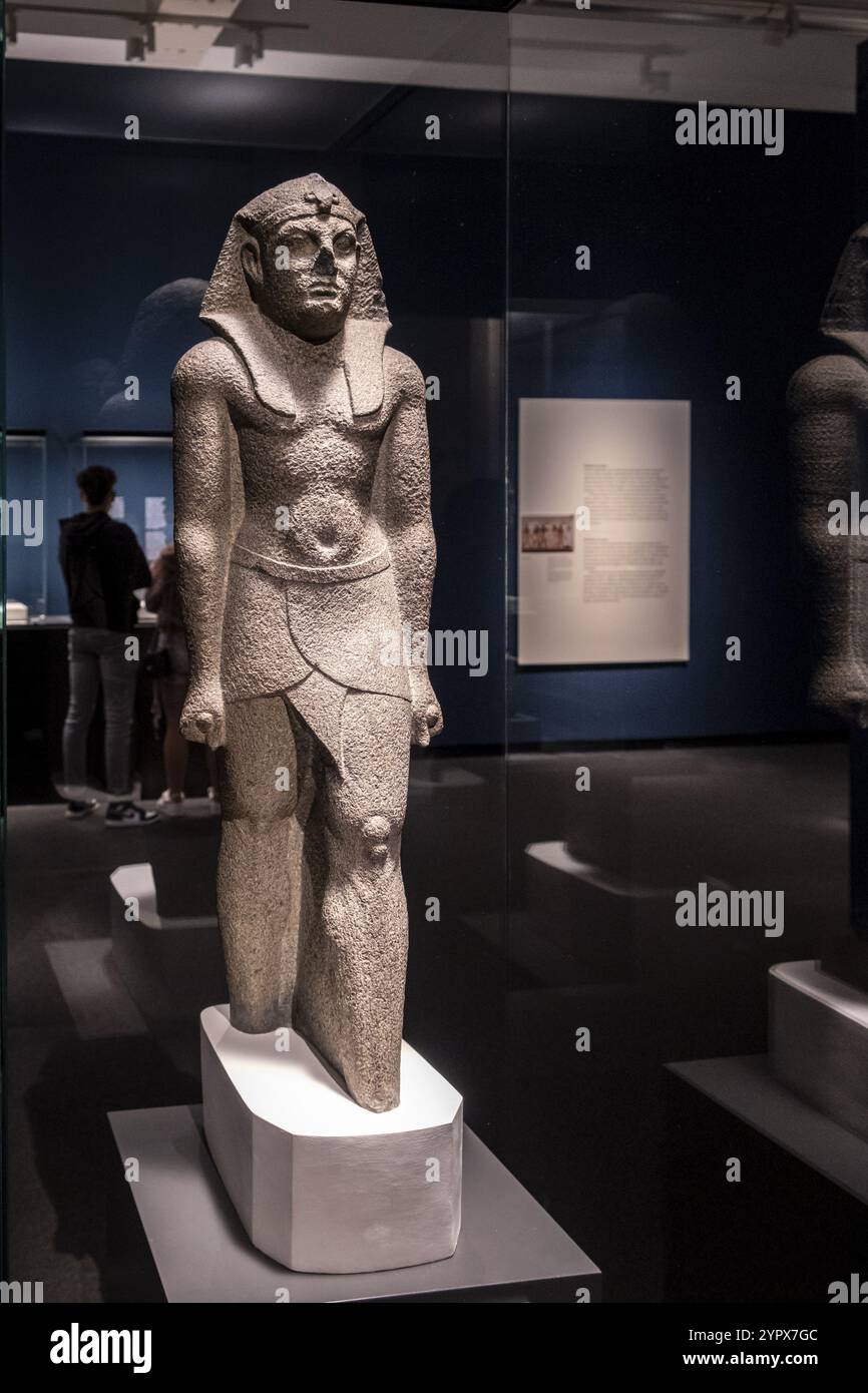 Unfinished statue of a Ptolemaic pharaoh, basalt, Ptolemaic dynasty ...