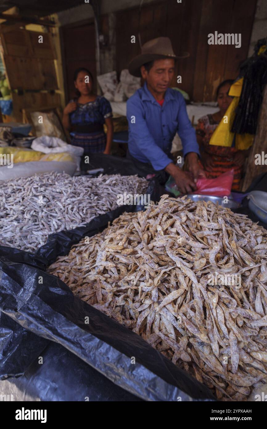 Pescado seco en el mercado, San Bartolome Jocotenango, municipio del ...