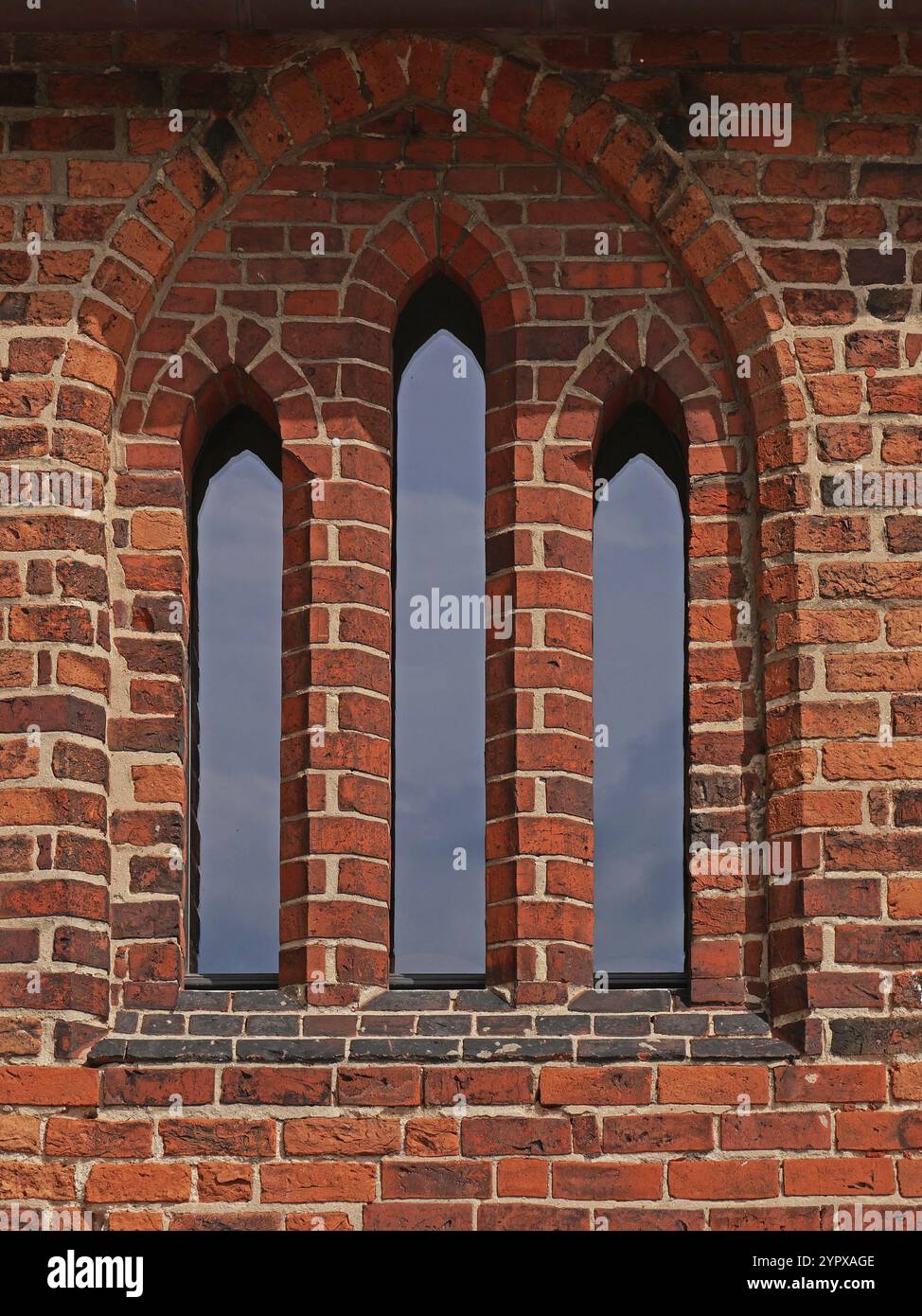 Brick window at Havelberg Cathedral, Saxony-Anhalt, Germany, Europe ...