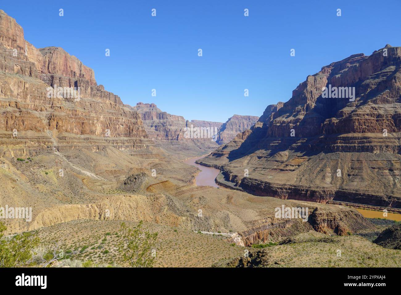 Picturesque landscape view of Grand Canyon National Park with Colorado ...