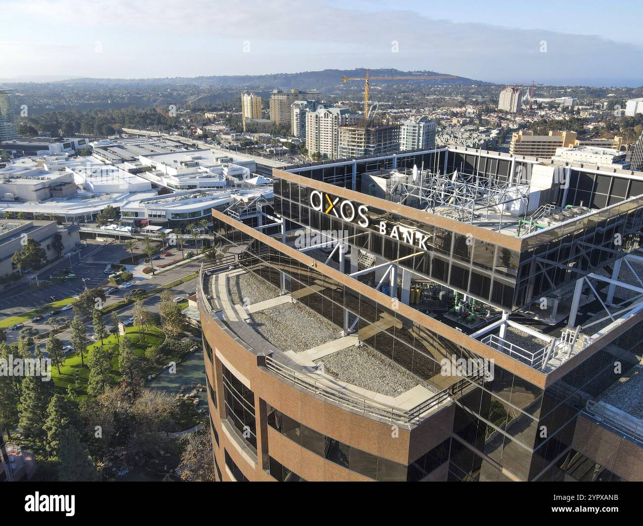 Aerial view of Axos office building in University City large ...