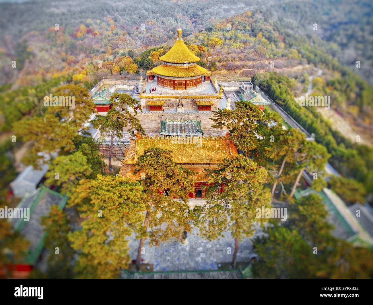 Aerial view of The Temple of Universal Happiness, Pule si, also called ...