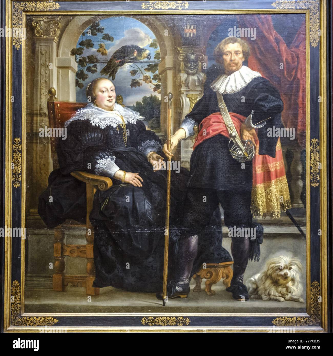 Jacob Jordaens, Portrait Cornelis van Diest and his wife, 1636, oil on ...