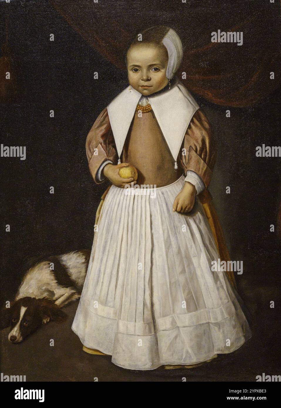 Dutch girl holding a lemon, dutchschool, Nins, portraits of children s. XVI-XIX, Sa Bassa Blanca ...