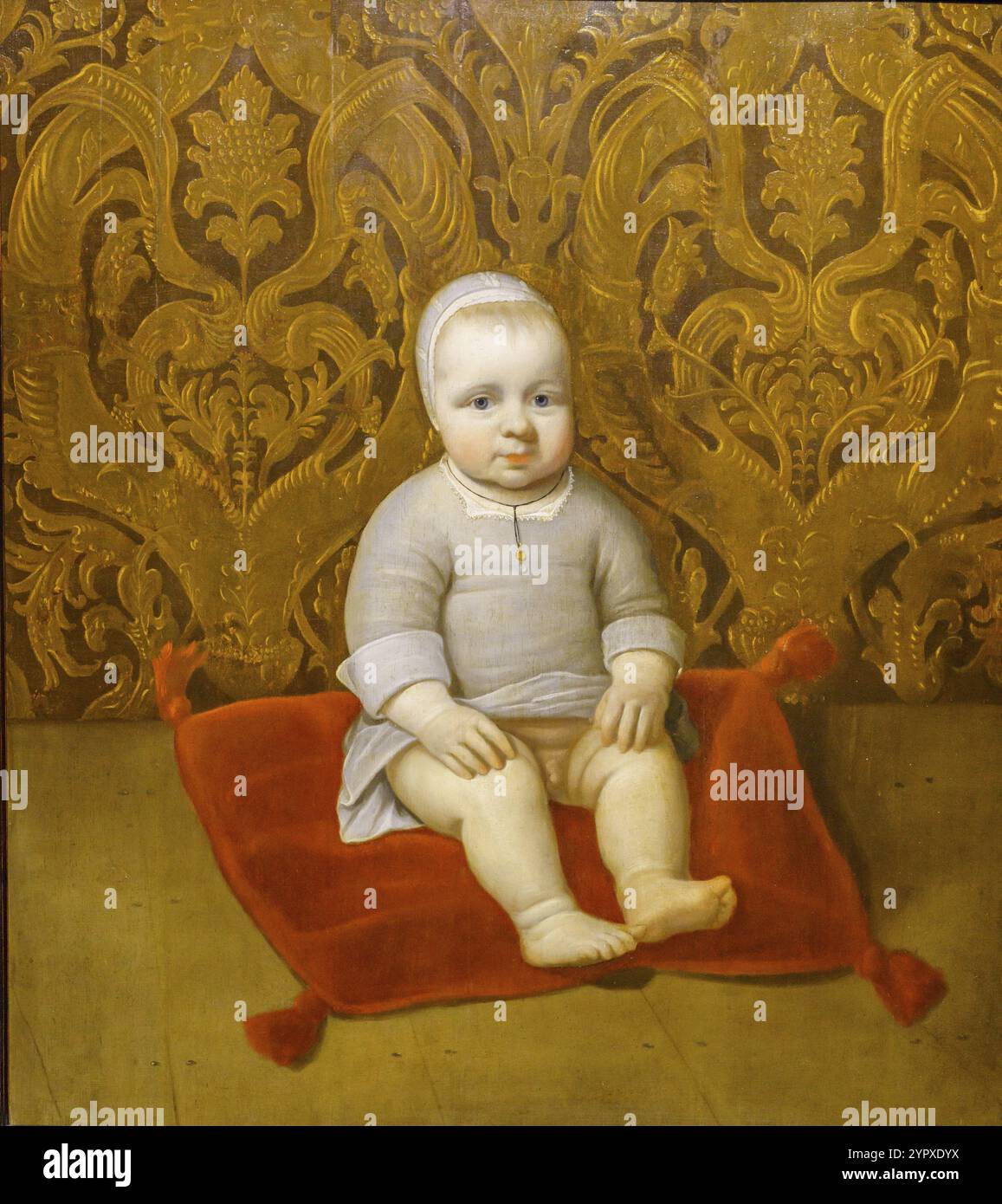 Boy sitting on a cushion, Nins, portraits of children s. XVI-XIX, Sa ...