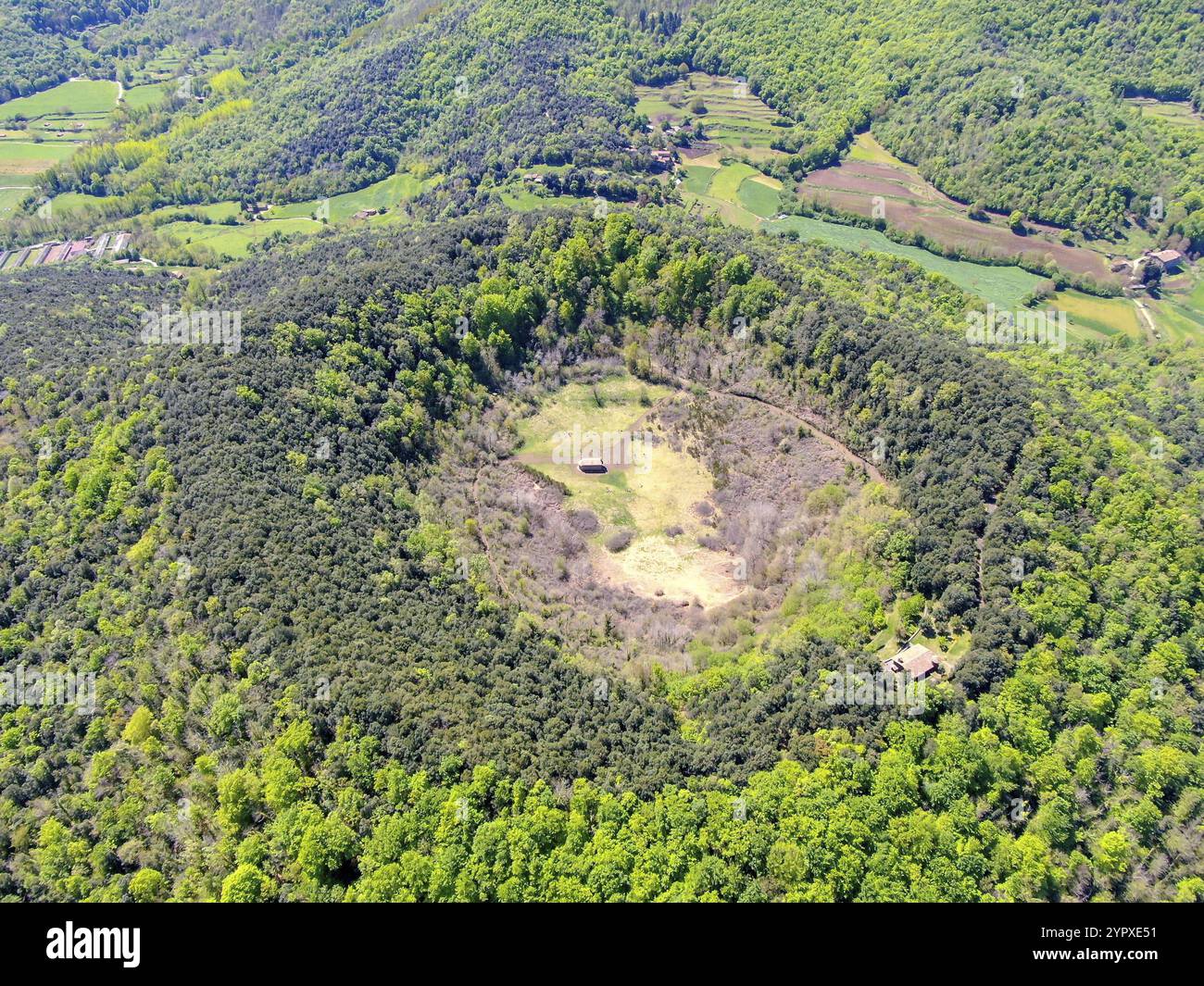 The Santa Margarida Volcano is an extinct volcano in the comarca of ...