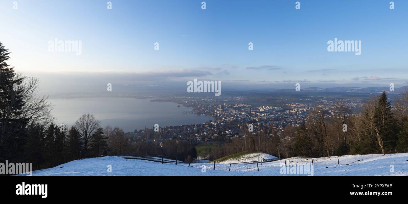 Beautiful scenery on a late January afternoon on the descent from ...