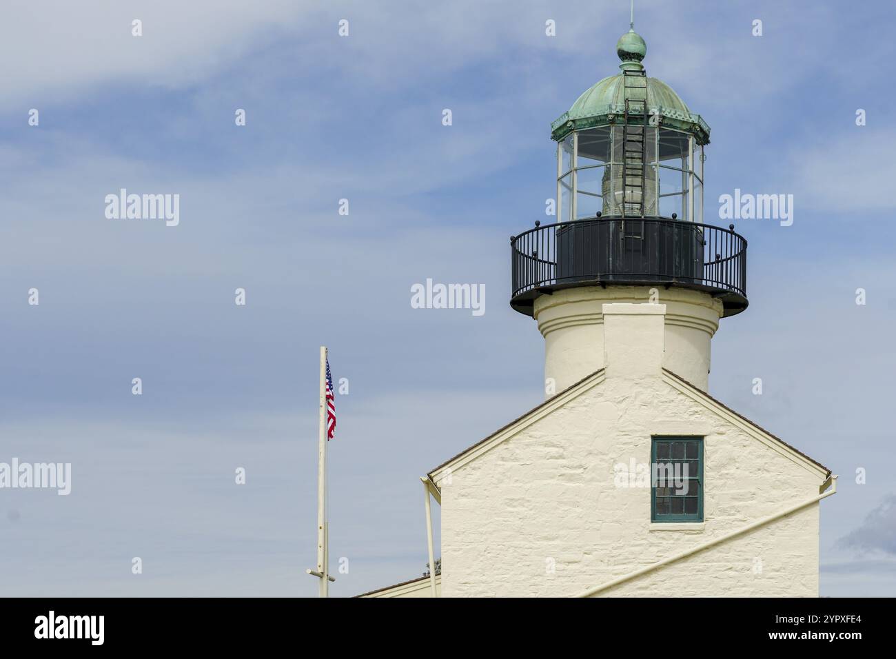 The original Point Loma Lighthouse, historic lighthouse located on the ...