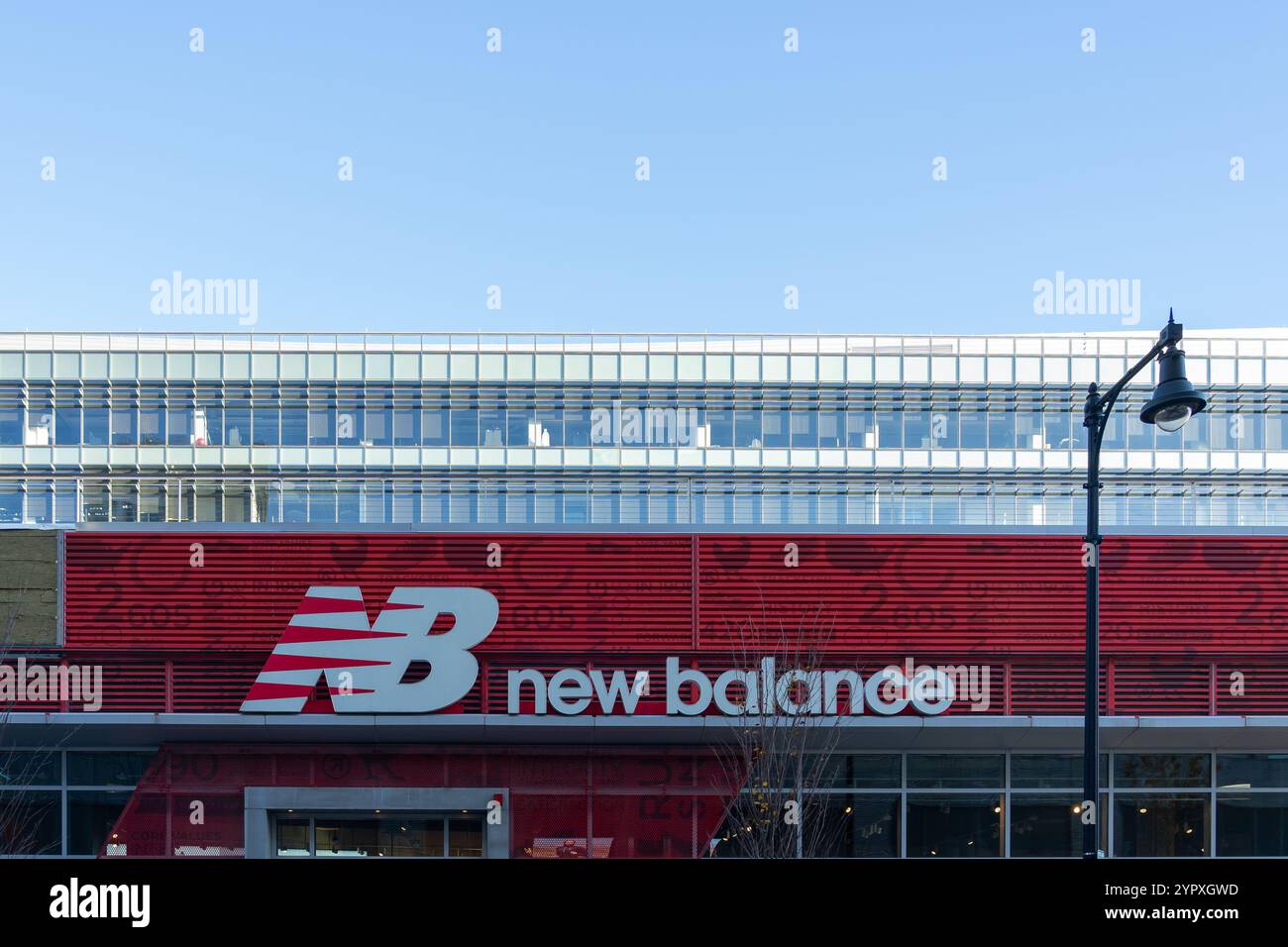 The New Balance (NB) flag store at New Balance’s headquarters in Boston ...