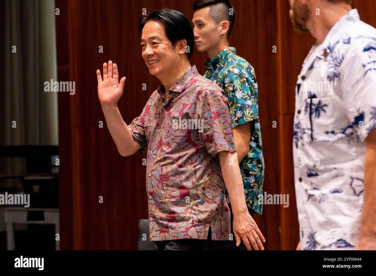Taiwan President Lai Ching-te arrives at the East-West Center for an ...