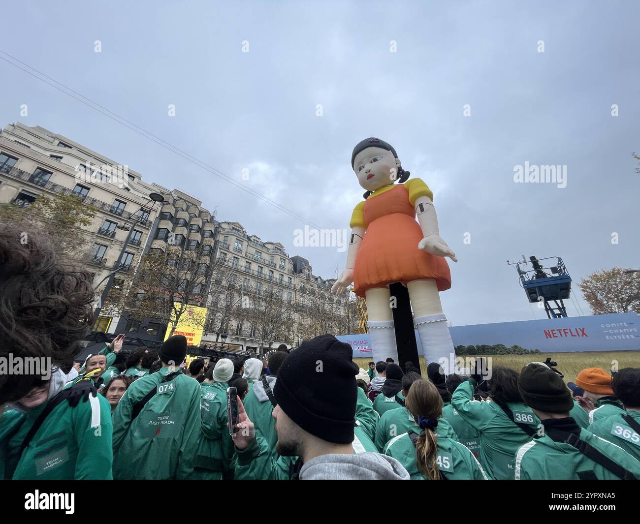 02nd Dec, 2024. Fans reenact 'Squid Game' scenes in Paris ahead of ...