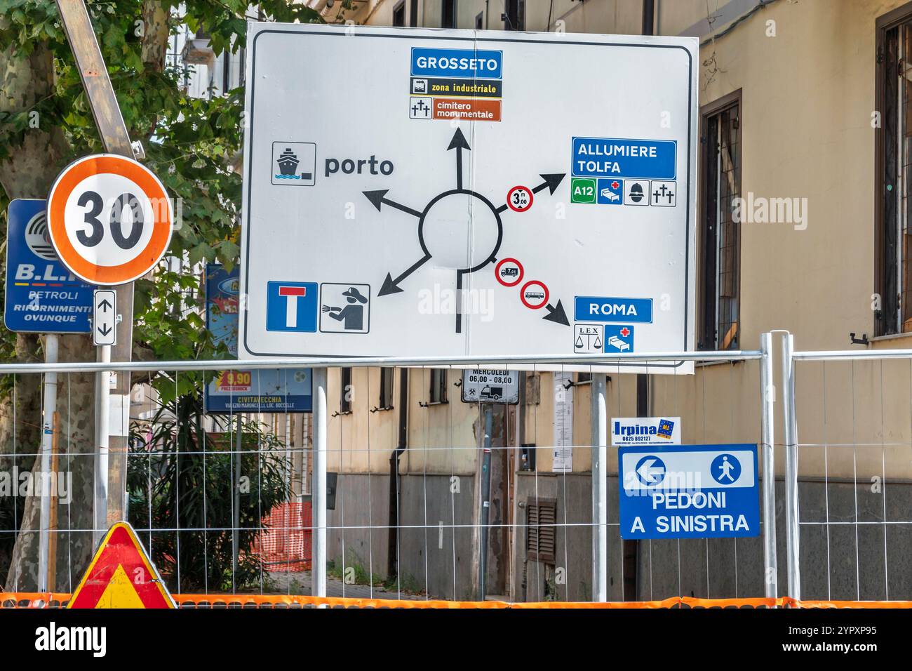 Civitavecchia Italy,road sign,traffic signs,directional signs ...