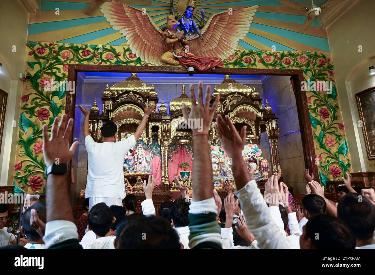 KOLKATA, INDIA - DECEMBER 1: ISKCON devotees during a special prayer ...