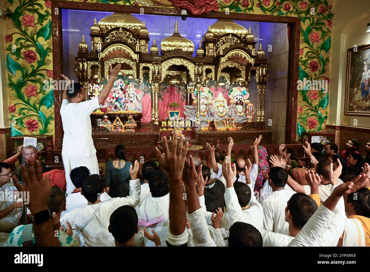 KOLKATA, INDIA - DECEMBER 1: ISKCON devotees during a special prayer ...
