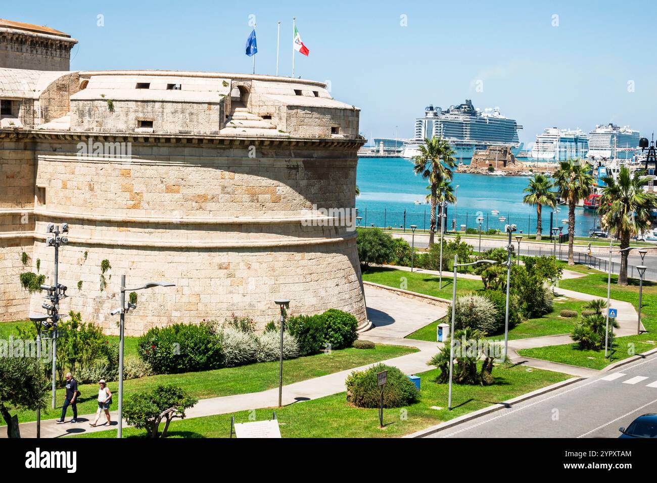 Civitavecchia Italy,Piazza della Vita square,Port of Rome,Mediterranean ...