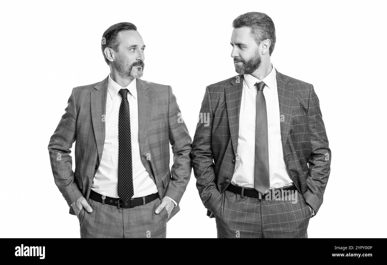 two business man in formal suit. ambitious businessman support ...