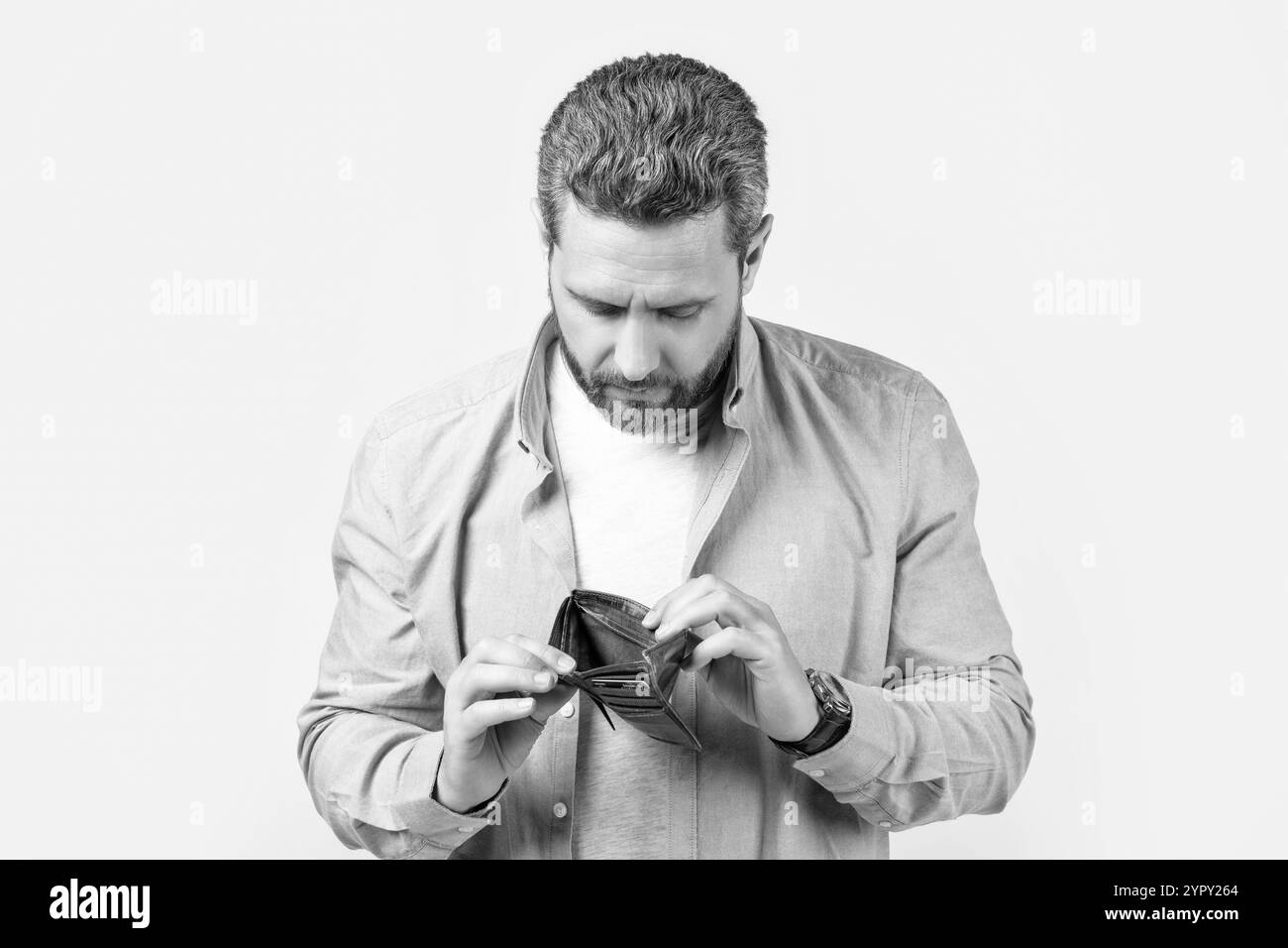 poor man with wallet at hand, povetry. photo of poor man with wallet ...