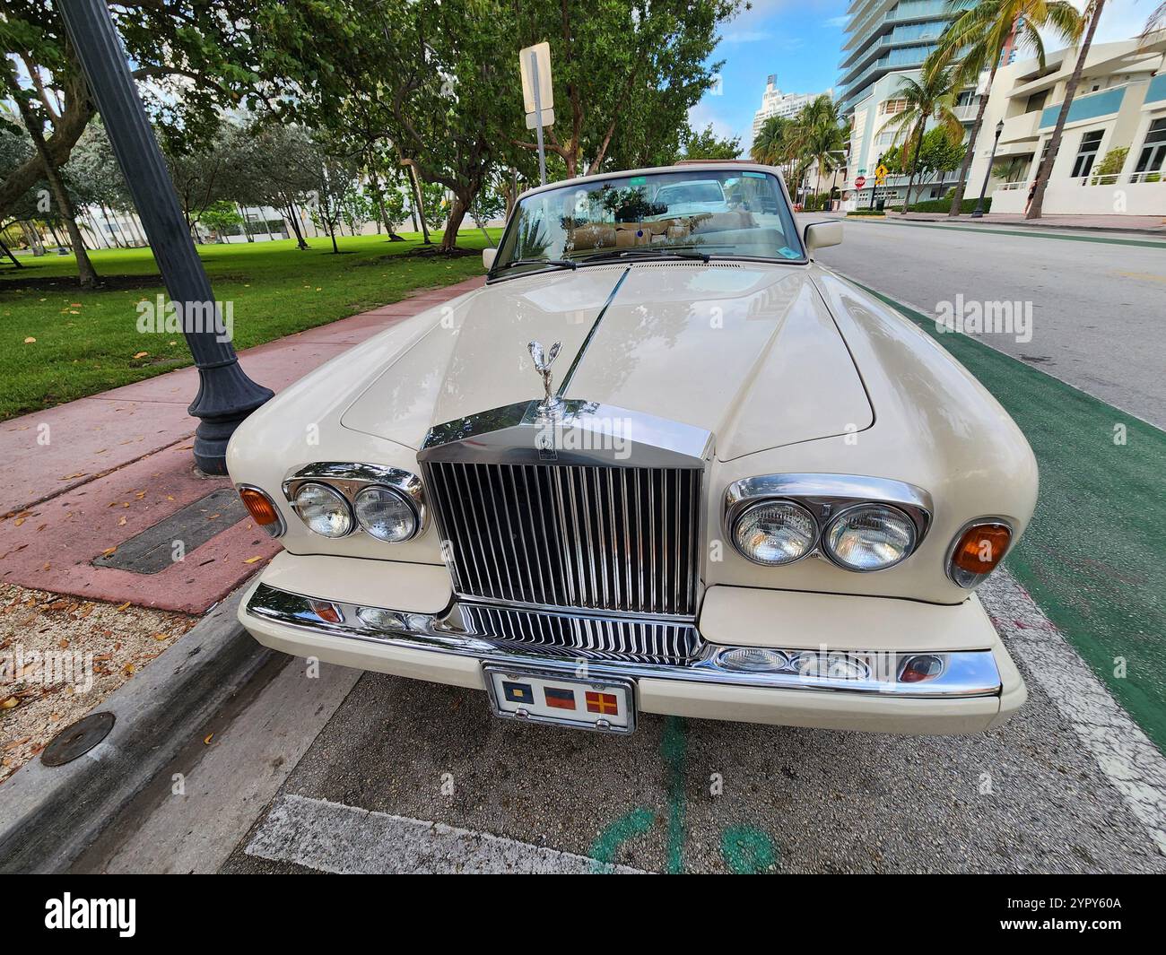 Miami Beach, Florida USA - June 5, 2024: 1978 Classic british ...