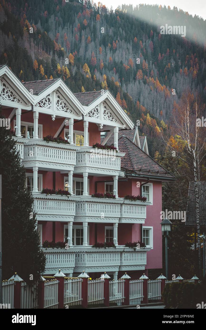11/03/2024 - Moody Street Scene in Ortisei, Italy: Serene Alpine Town ...