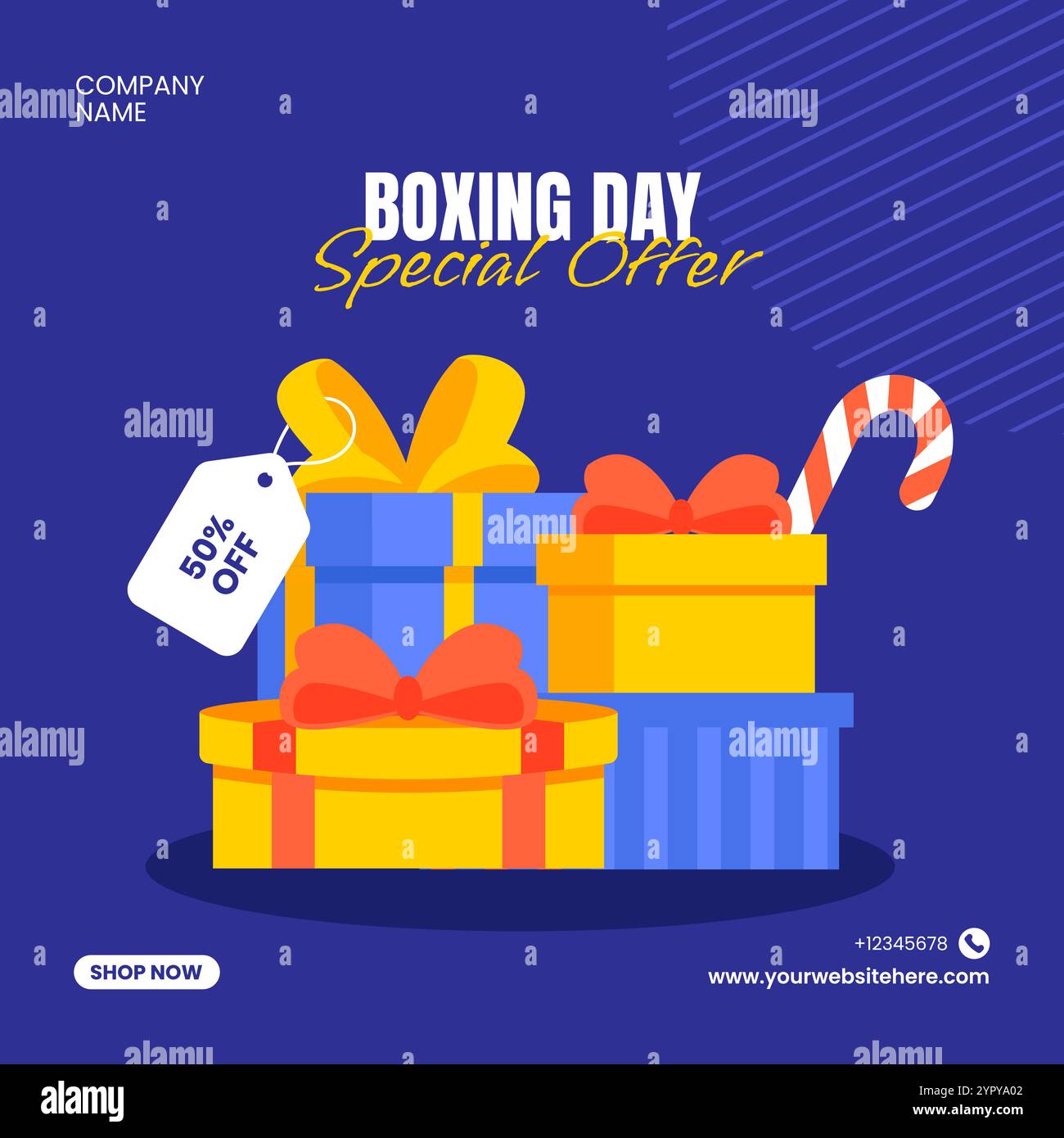 Boxing Day Offer Illustration with Hand Drawn Background Templates ...
