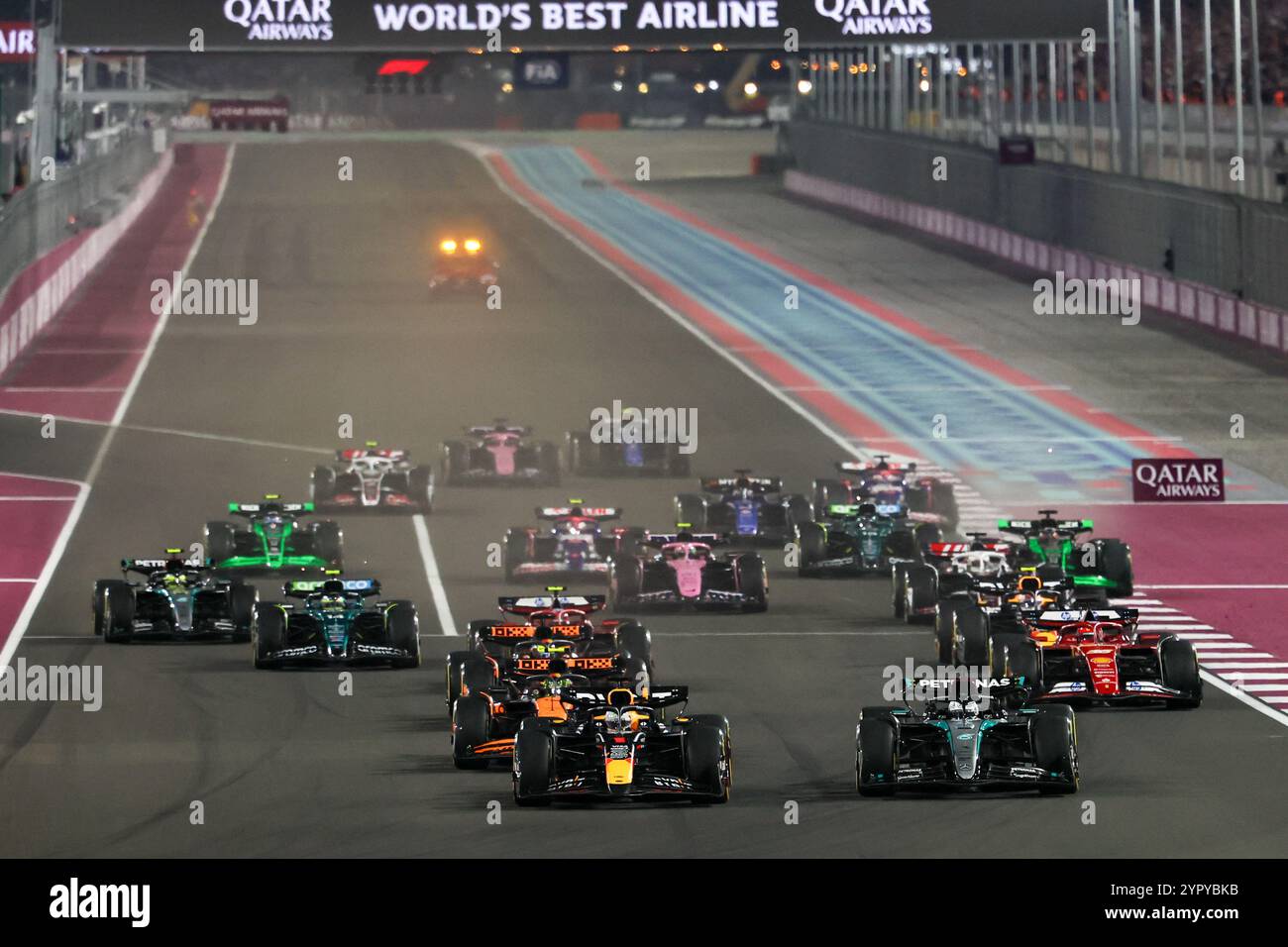 Lusail, Qatar. 1st Dec, 2024. Drivers start during the race of the ...