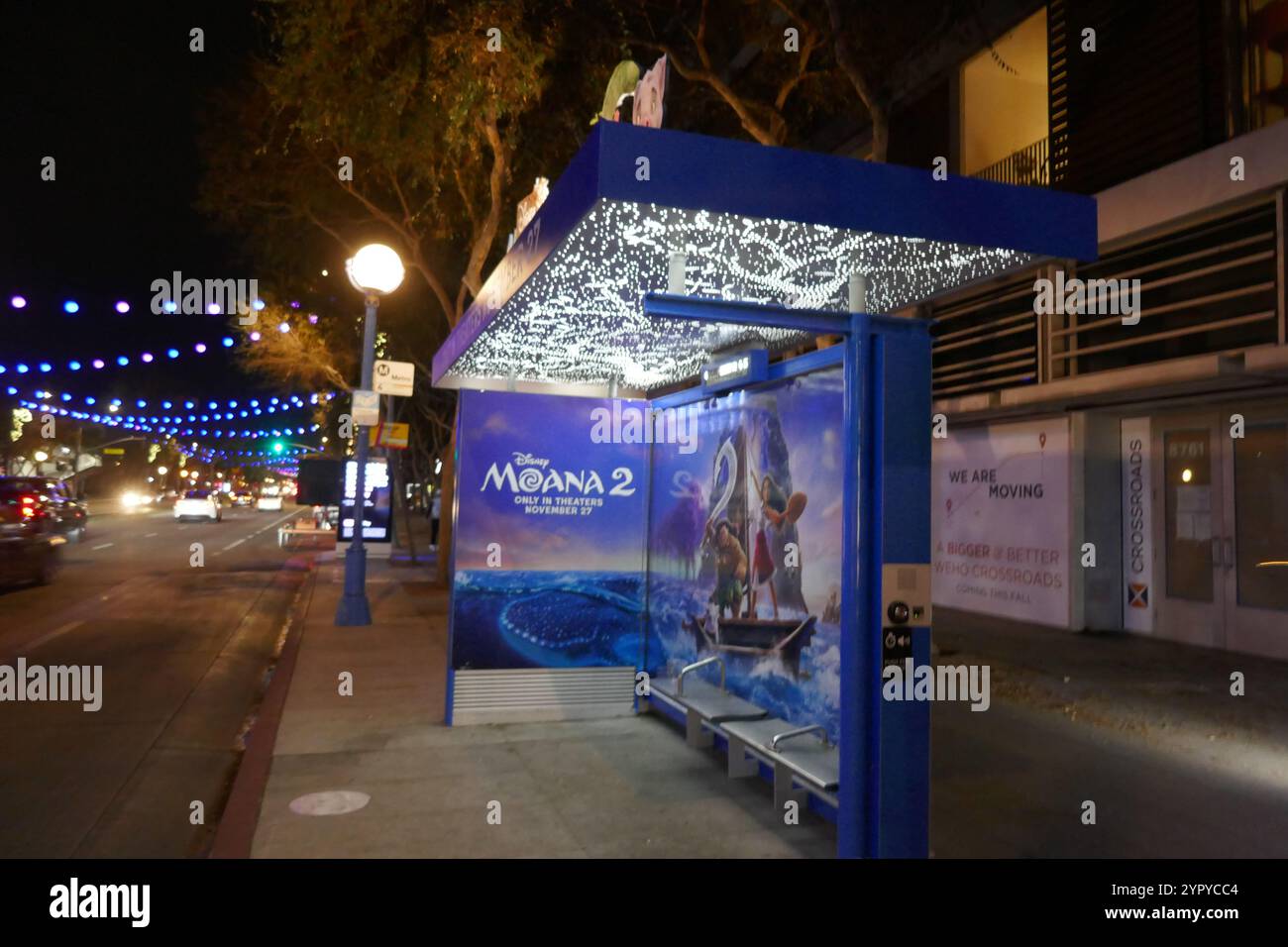 Los Angeles, California, USA 30th November 2024 Disney Moana 2 Bus Stop ...