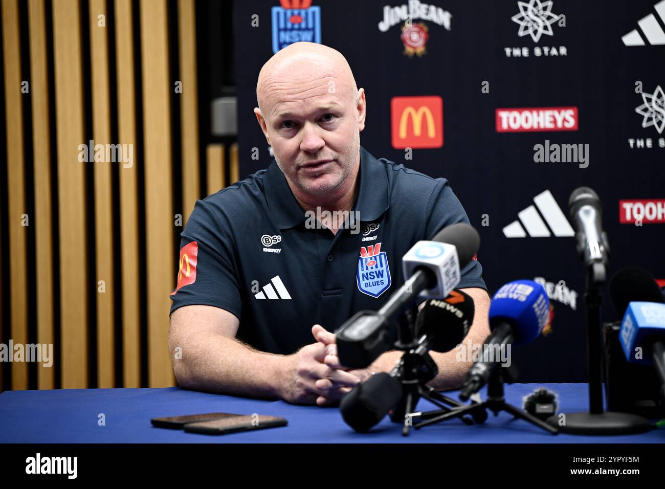 Sydney, Australia. 02nd Dec, 2024. John Strange speaks to the media ...