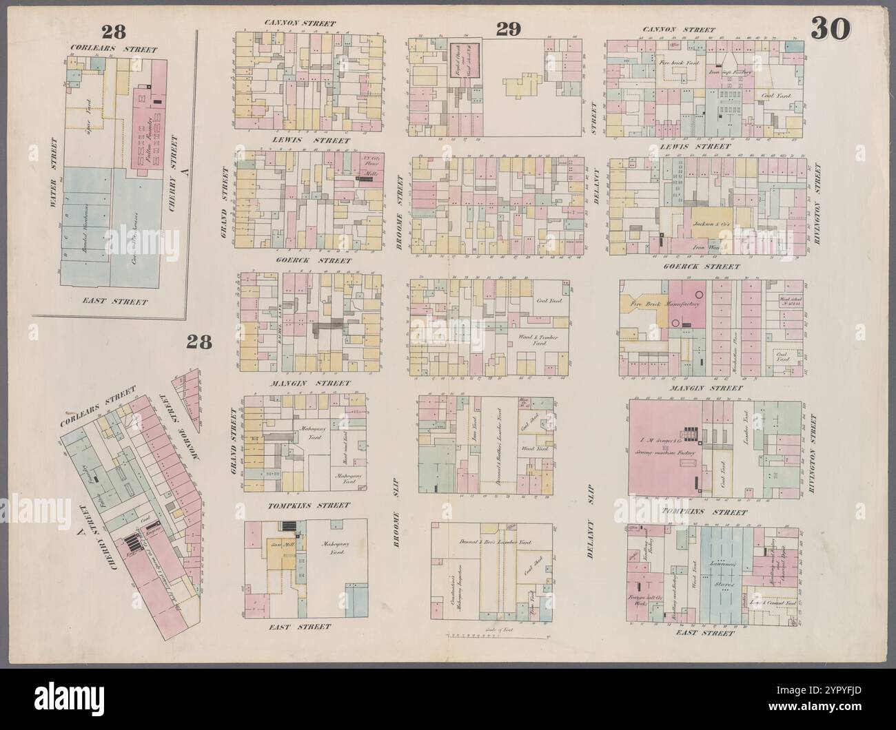 Map bounded by Rivington Street, East Street, Water Street, Corlears ...