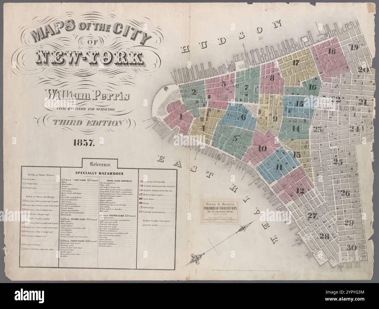 Maps of the city of New York , [Volume 1] 1857 - 1862 by Perris ...