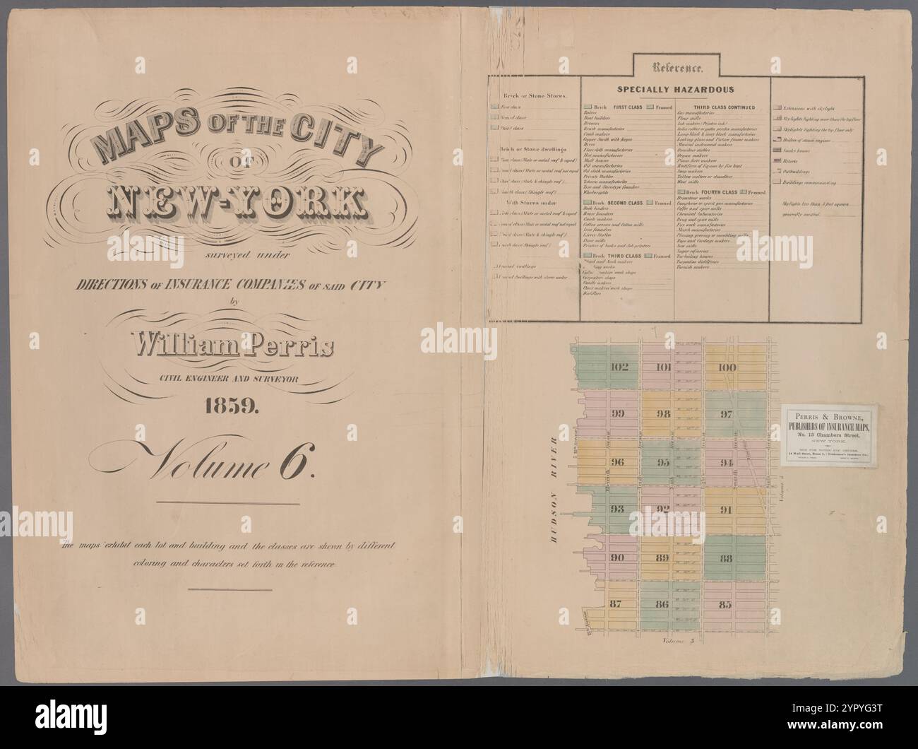 Maps of the city of New-York, [Volume 6] 1857 - 1862 by Perris, William ...