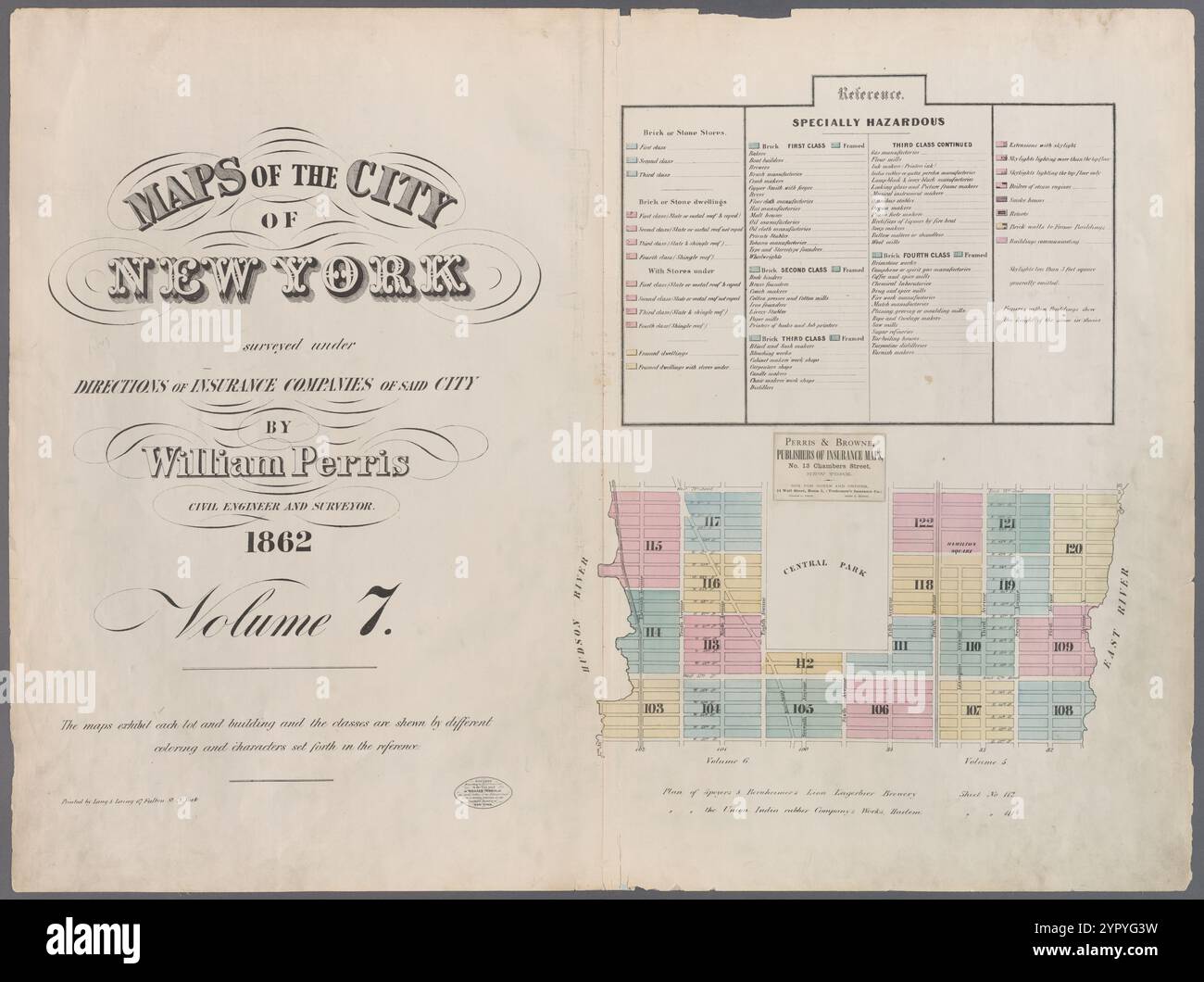 Maps of the city of New -York, [Volume 7] 1857 - 1862 by Perris ...