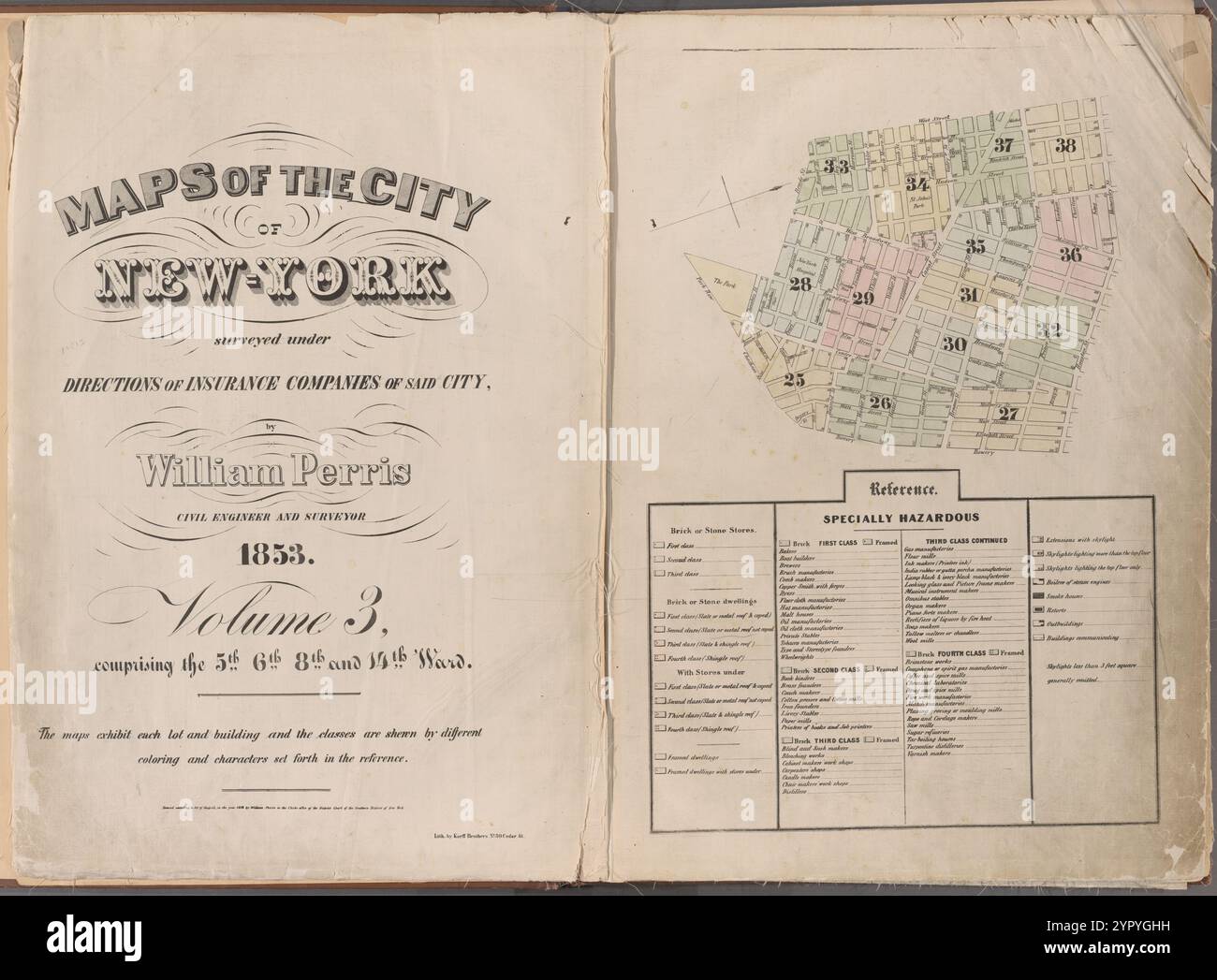 Maps of the city of New York, Volume 3 , [Title page and index map ...