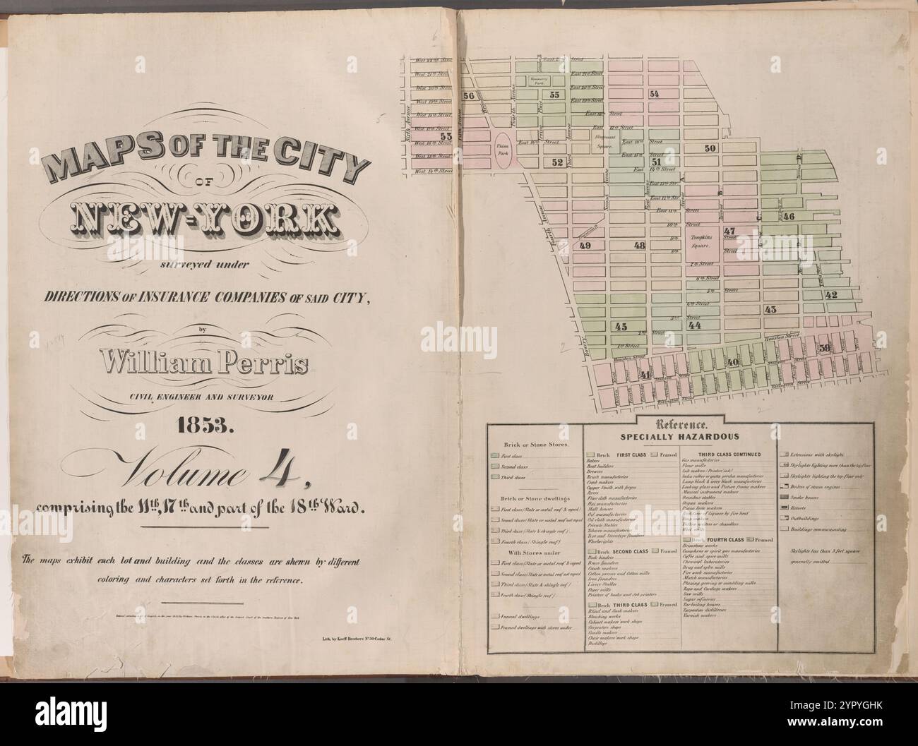 Maps of the city of New York, Volume 4 1853 by Perris, William Stock ...