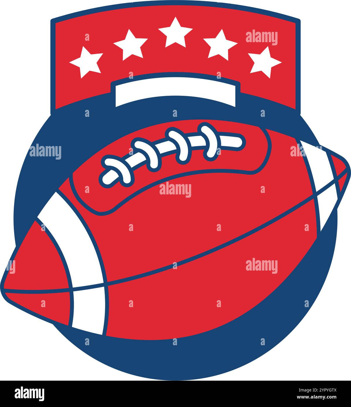 american football tournament ball badge Stock Vector Image & Art - Alamy