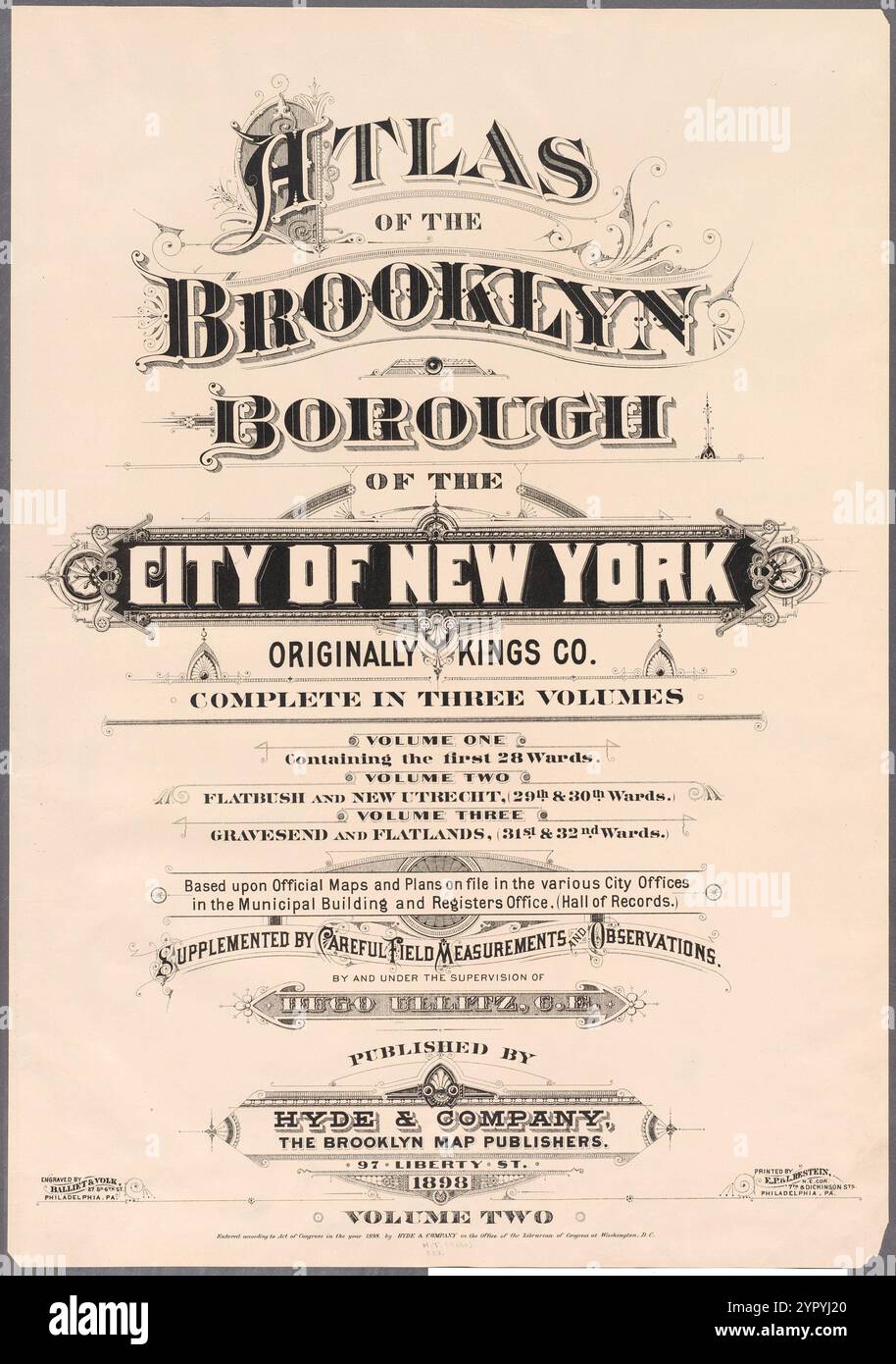 1898 city atlas hi-res stock photography and images - Alamy