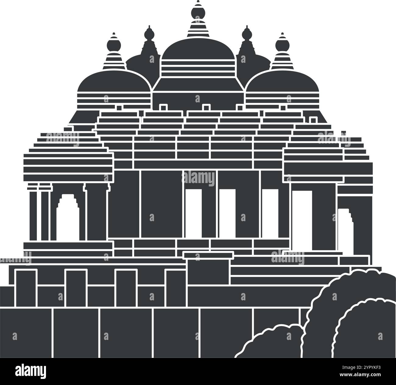 Swaminarayan temple architecture Stock Vector Images - Alamy