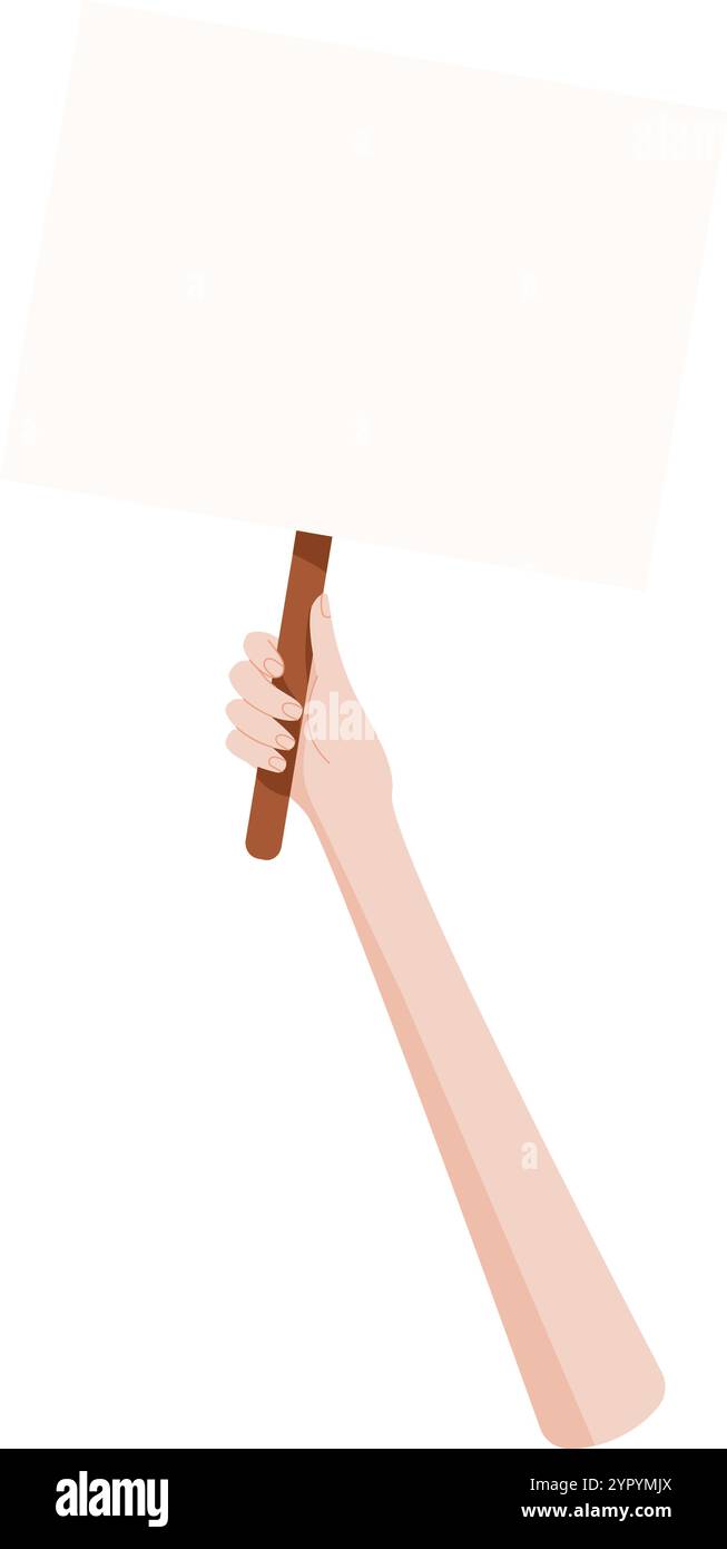 Human Hand Hold Placard Stock Vector Image & Art - Alamy