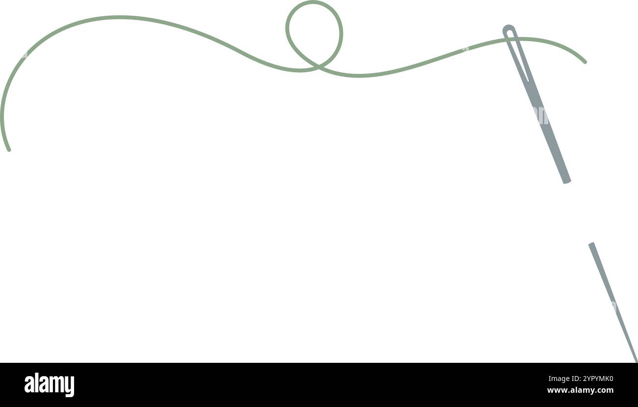 Sewing Needle And Thread Logo Stock Vector Image & Art - Alamy