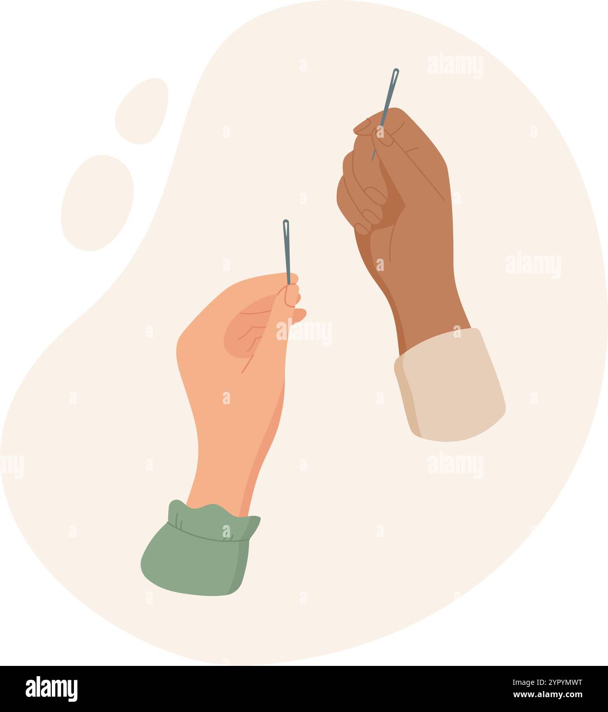 Hand hold needle Cut Out Stock Images & Pictures - Alamy