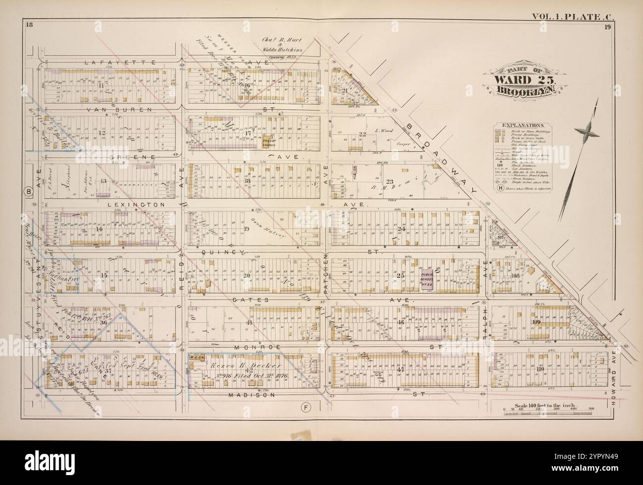 Map bounded by Lafayette Ave., Broadway, Howard Ave., Madison Ave ...