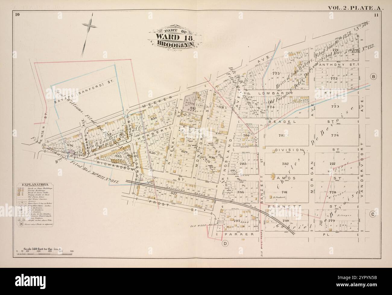 Map bound by Bayard (Sanford) St., Meeker Ave., Vandervoort Ave ...
