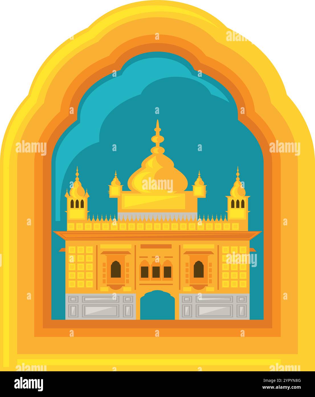 Entrance to hindu temple Stock Vector Images - Alamy