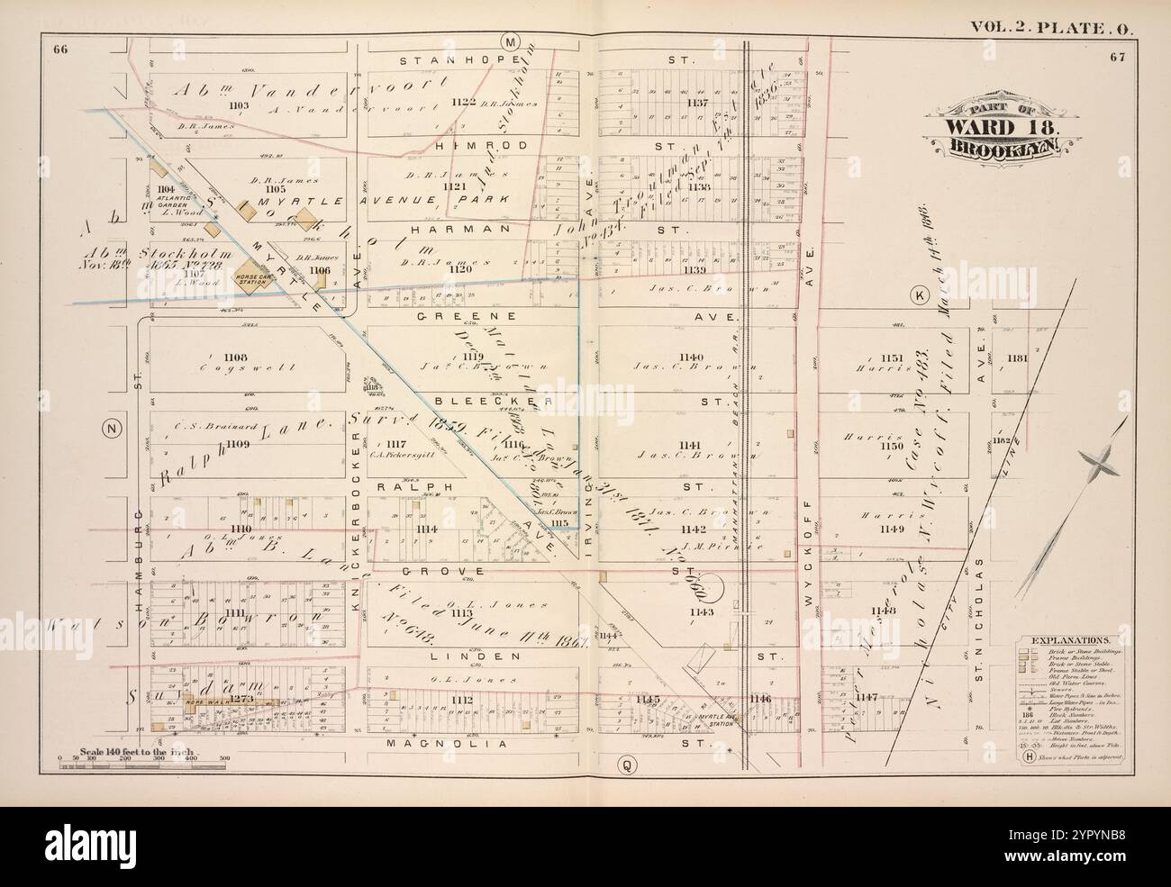Map bound by Stanhope St., Wyckoff Ave., Greene Ave., St. Nicholas Ave ...