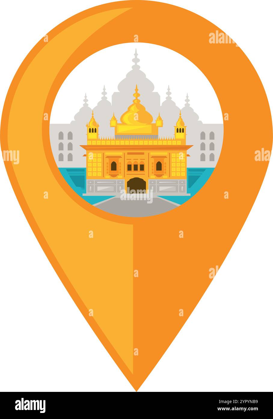golden temple location pin Stock Vector Image & Art - Alamy